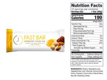 Fast Bar® Nutrition Bar | Plant Based Protein, Rich in Fiber – Prolon Life